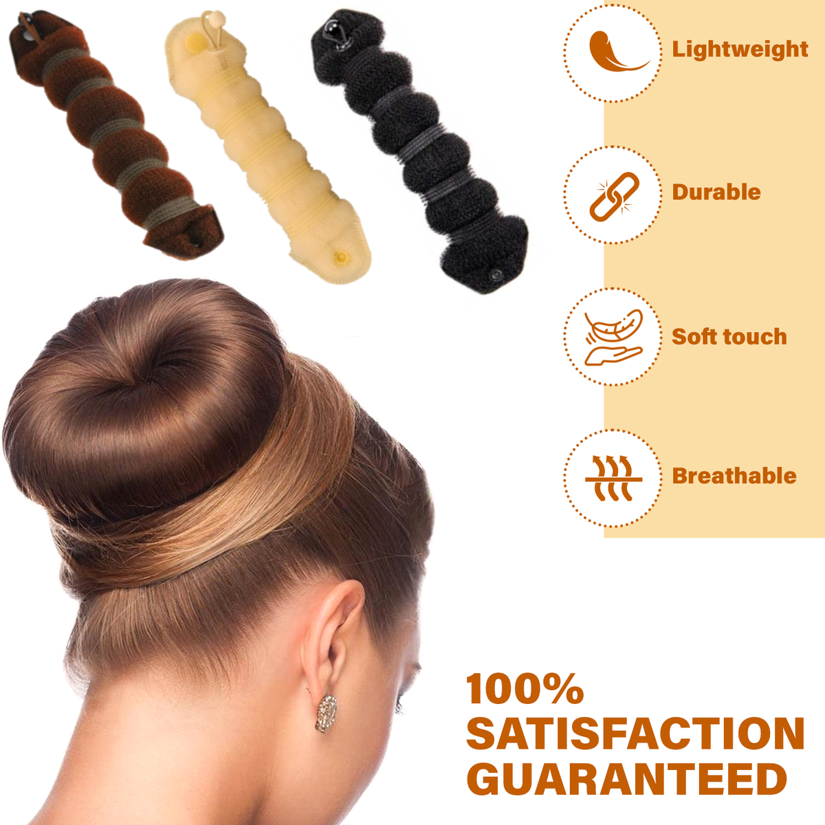 Hair So Hair Bun Roll – Effortless Updo Styling in Black, Brown, or Bl ...