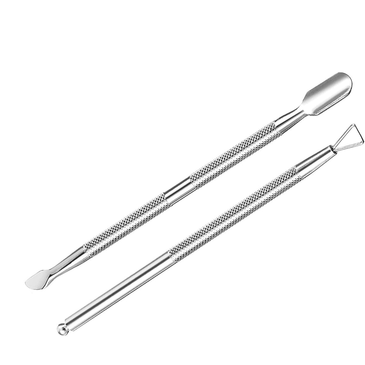 Glamza Stainless Steel Gel Polish Scraper & Cuticle Pusher Set, Free D ...